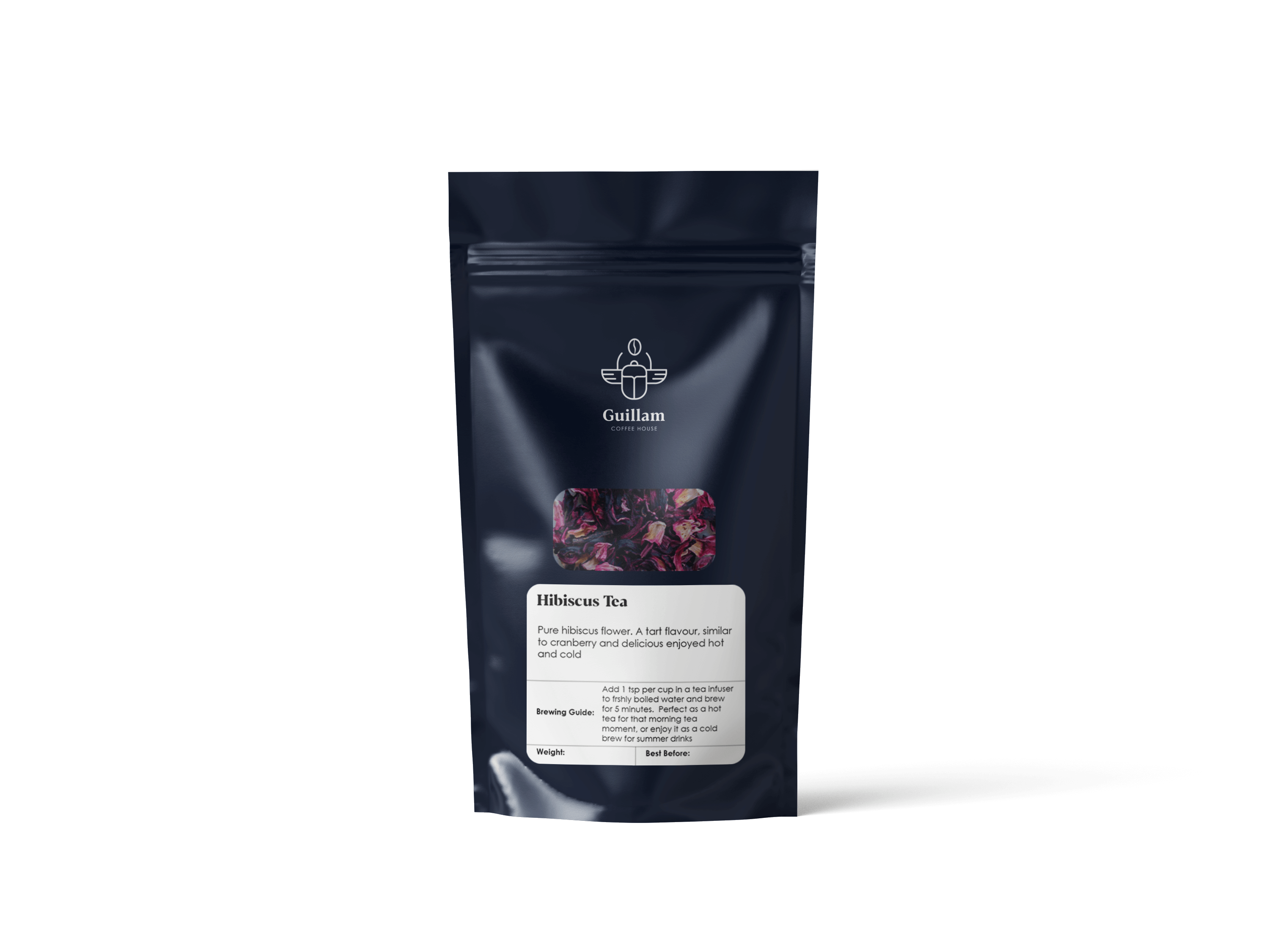 Pure Herbal Hibiscus Tea - 80g - Guillam Coffee House